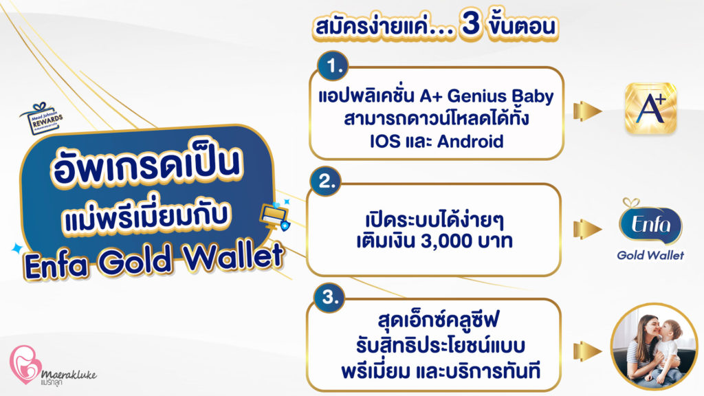 รีวิว Enfa Gold Wallet สุดเอ็กซ์คลูซีฟ ในแอป A+ Genius Baby